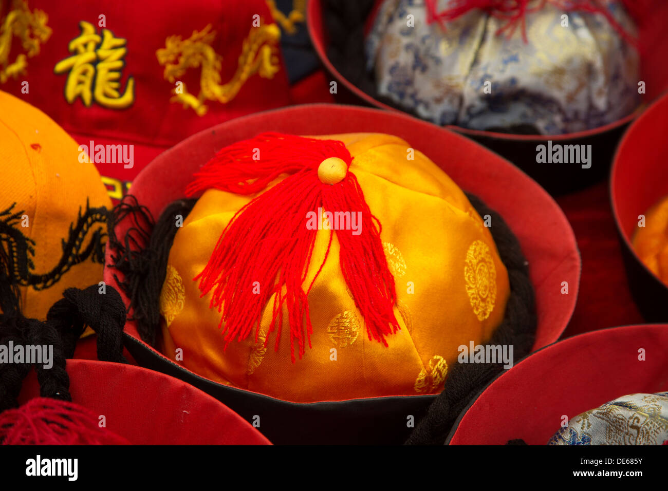 China traditional and colourful Chinese silk cap or hat for sale in ...