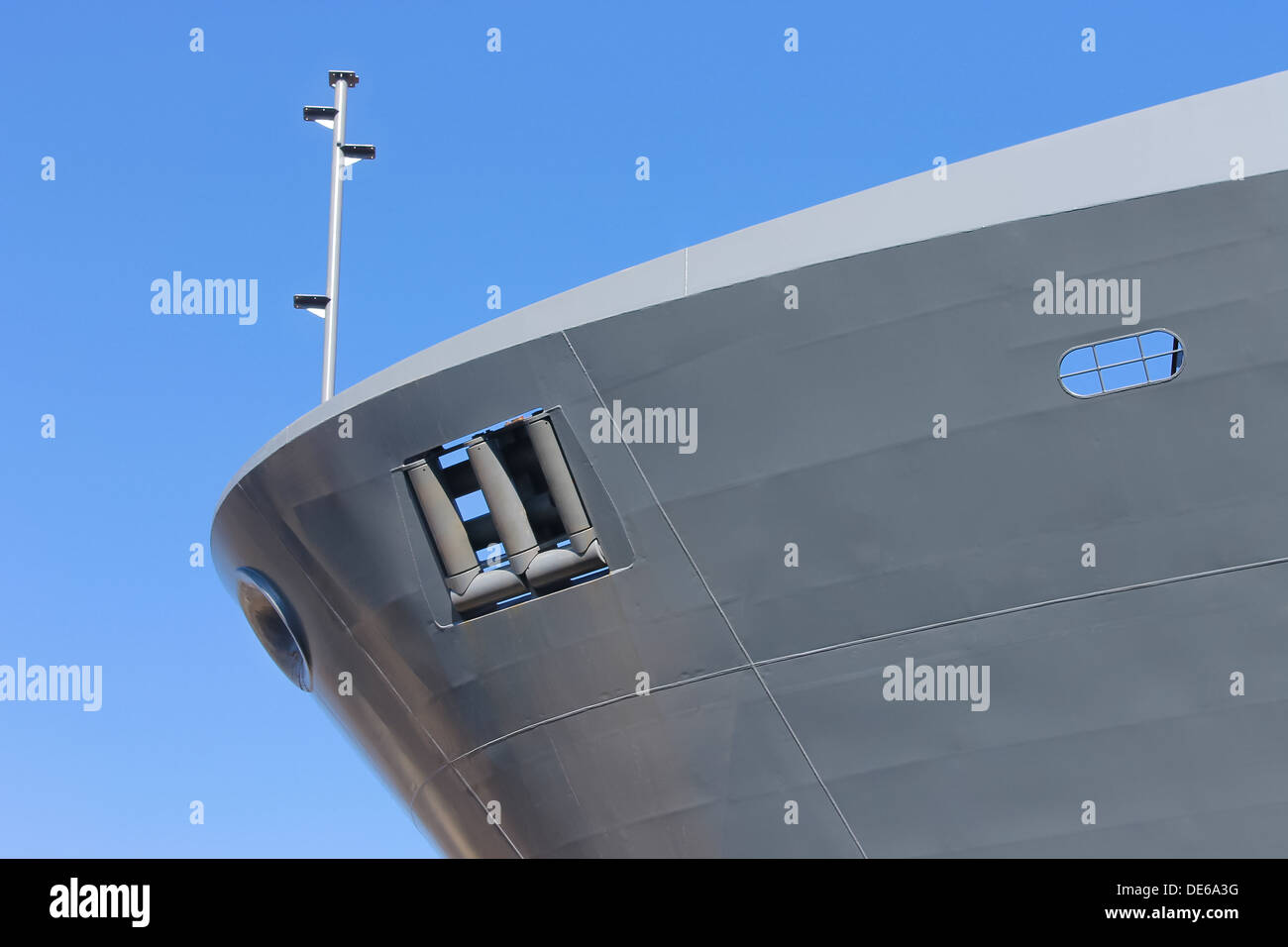 Nose ship building under at the shipyard Stock Photo - Alamy
