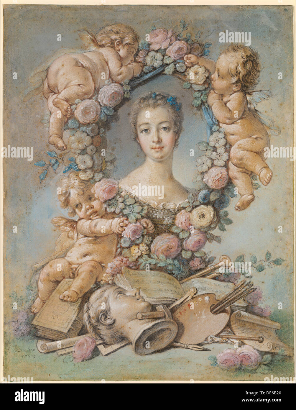 Portrait of the Marquise de Pompadour (1721-1764), 1754. Artist ...