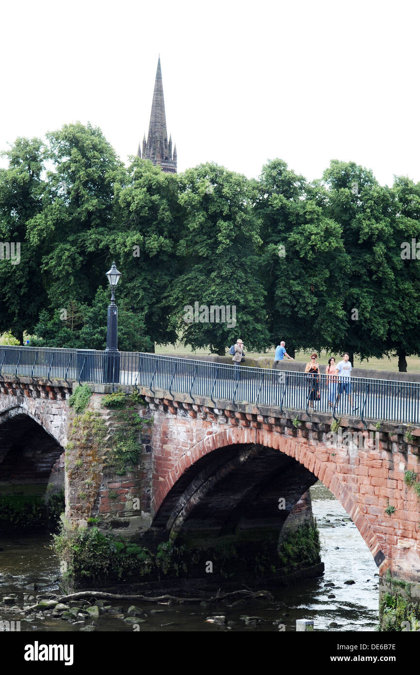 Bridge over the River Dee in Chester Stock Photo - Alamy
