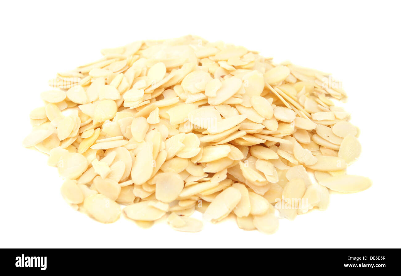 White background flaked almonds hi-res stock photography and images - Alamy