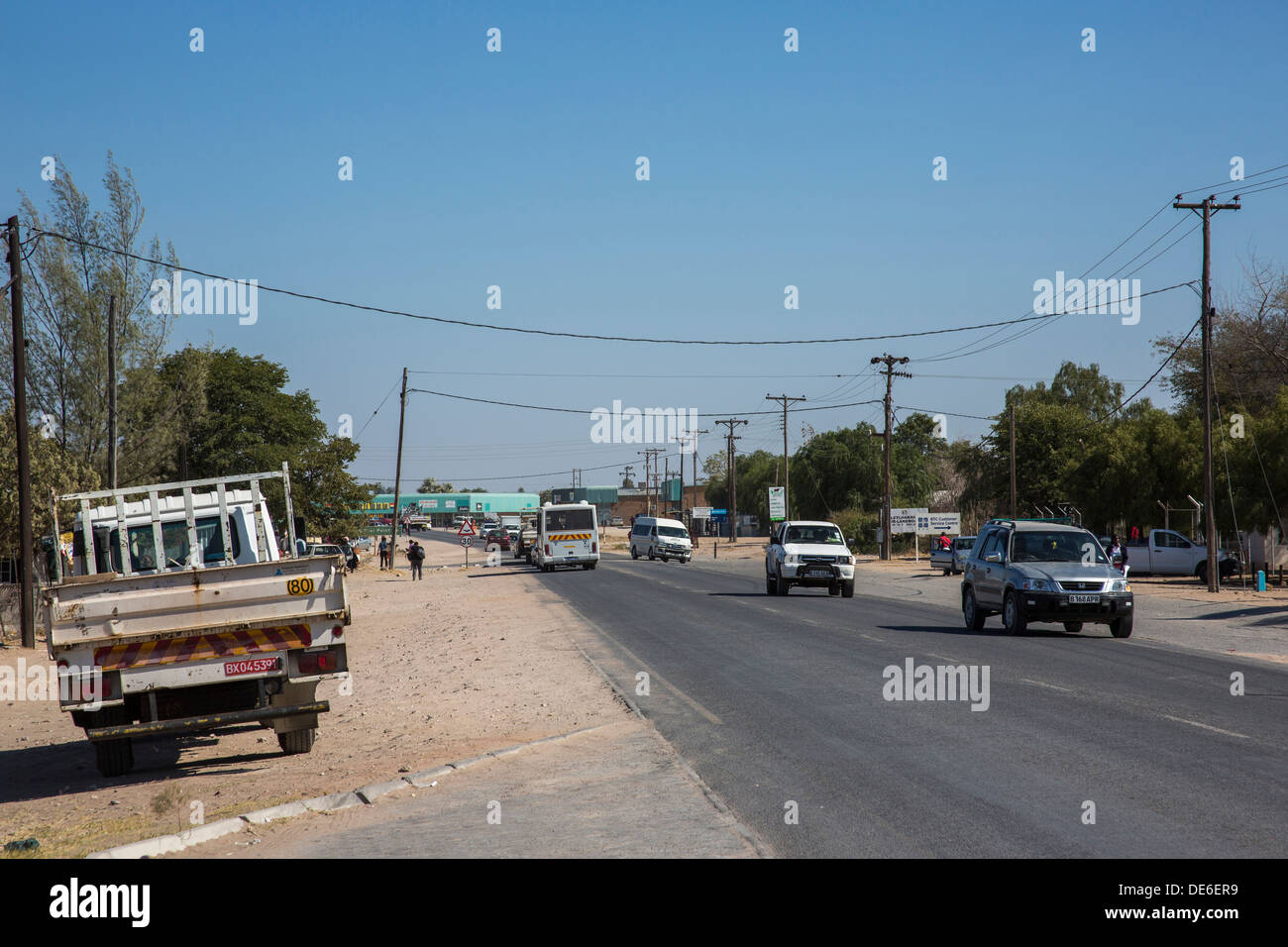 Orapa street scene Stock Photo - Alamy