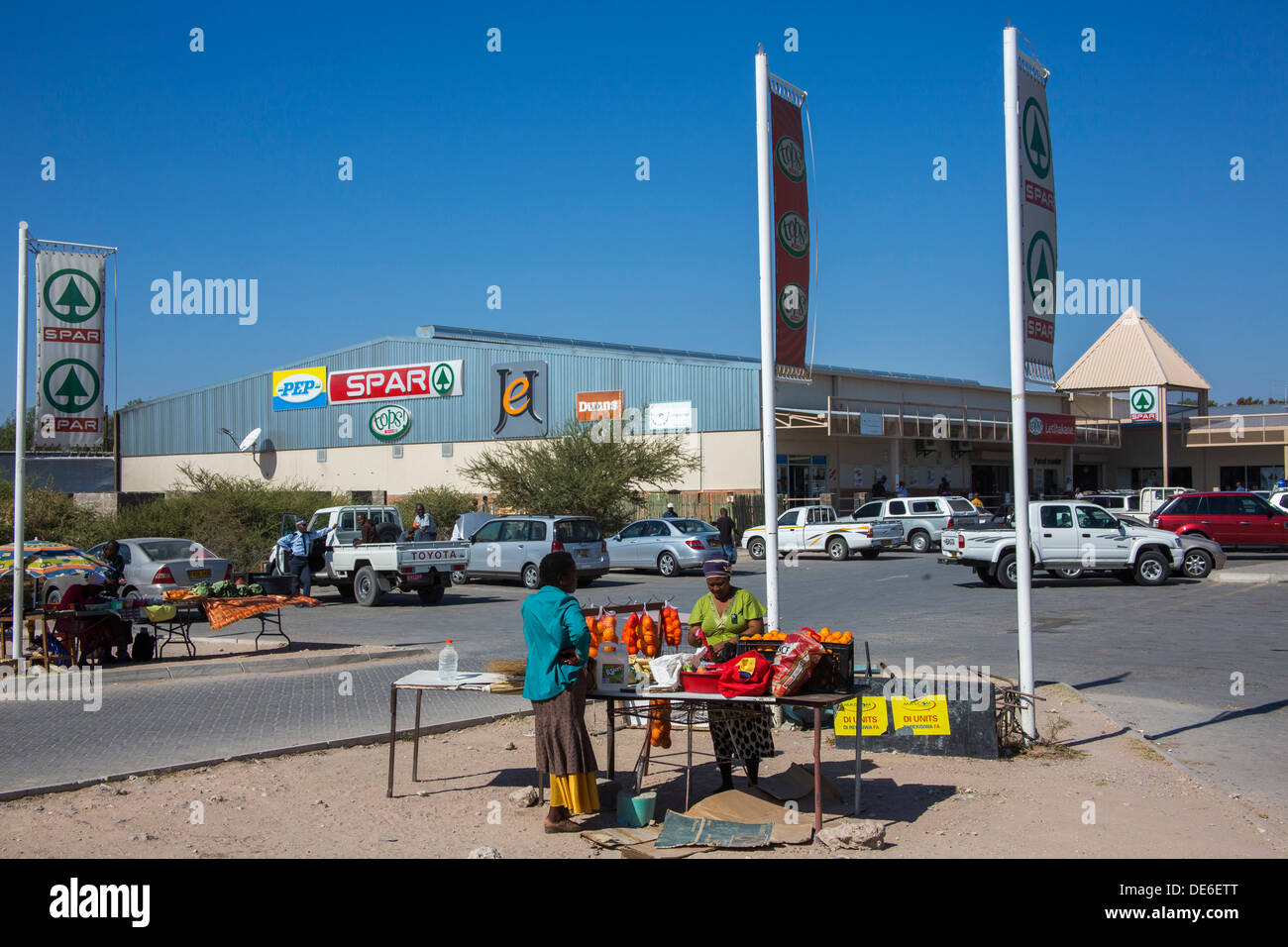 A shopping center in Orapa Stock Photo - Alamy