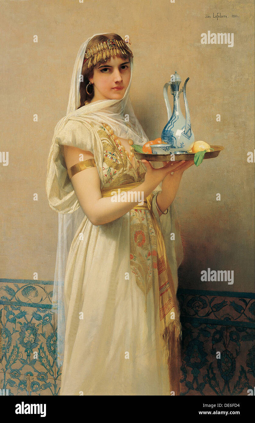 Servant, 1880. Artist: Lefebvre, Jules Joseph (1836-1911 Stock Photo ...