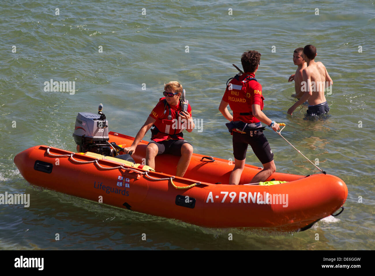 Inflatable dinghy rescue boat High Resolution Stock Photography and ...