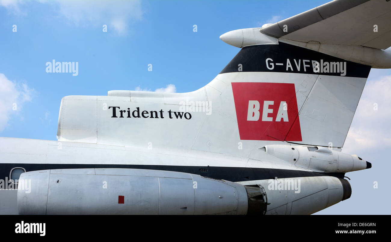 VINTAGE BRITISH AEROSPACE TRIDENT JET AIRLINER OF BRITISH EUROPEAN ...
