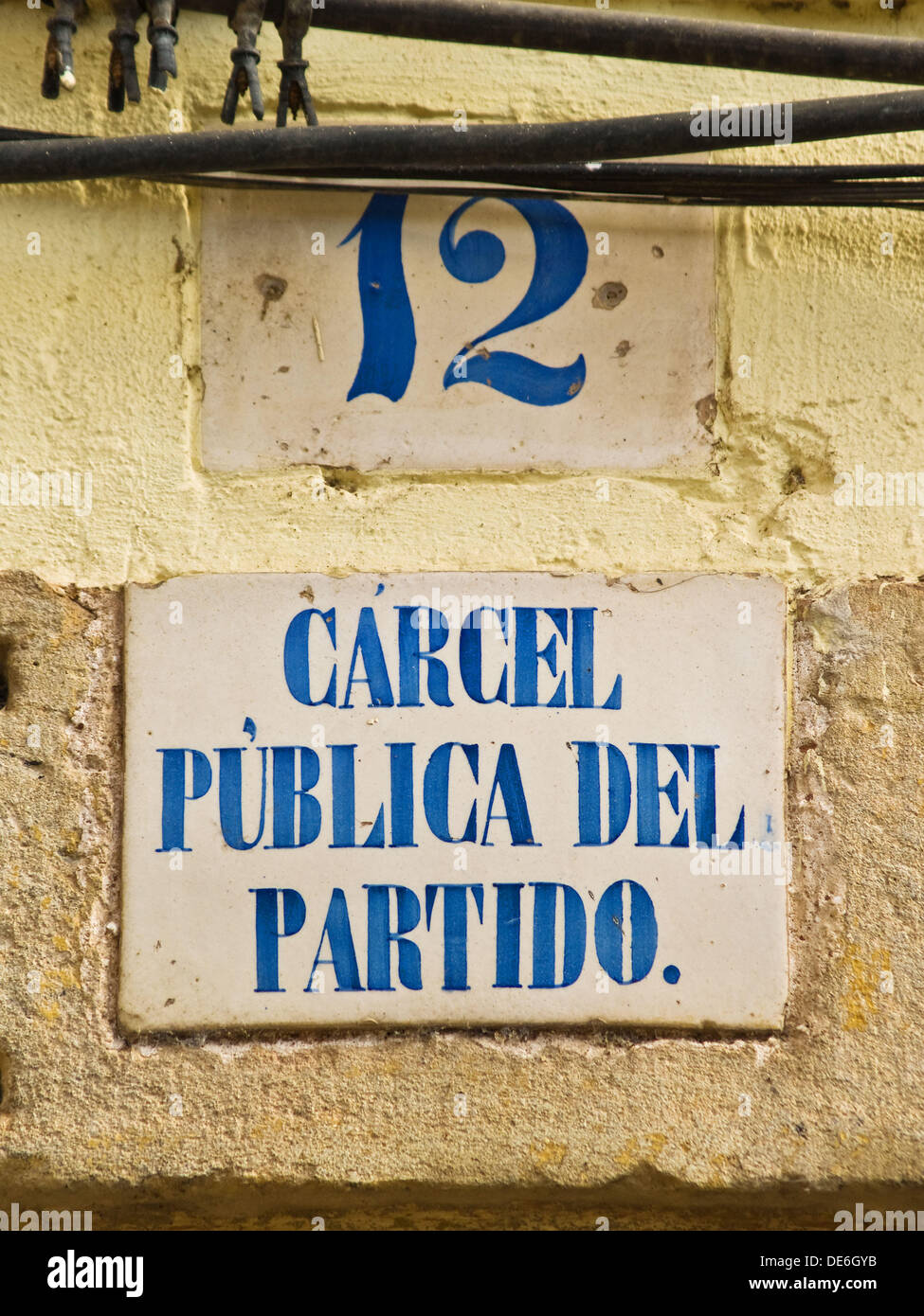 Old tile sign hi-res stock photography and images - Alamy