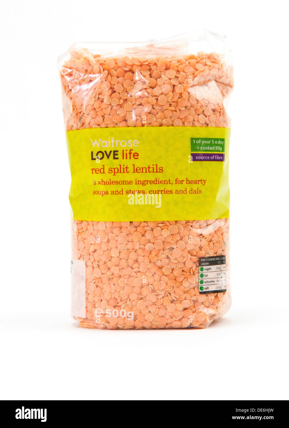 A packet of Waitrose red split lentils Stock Photo - Alamy