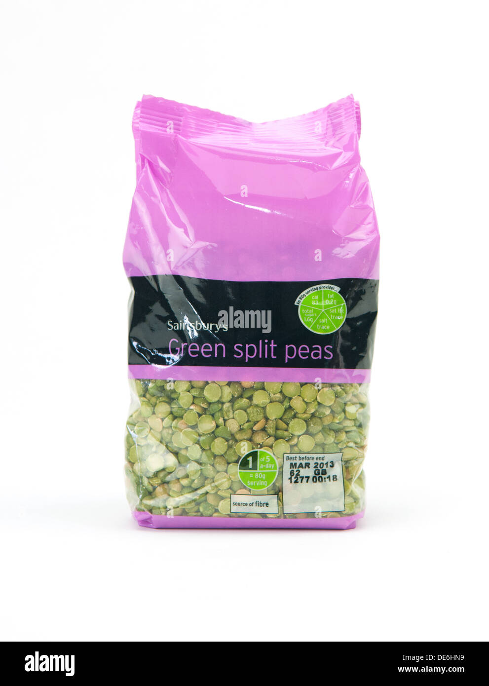 A packet of Sainsbury's green split peas Stock Photo - Alamy