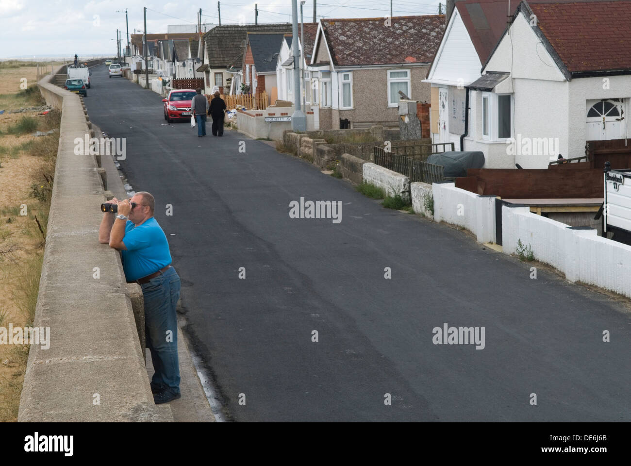 Jaywick Essex Uk. Brooklands estate Senior oap male poverty in coastal ...