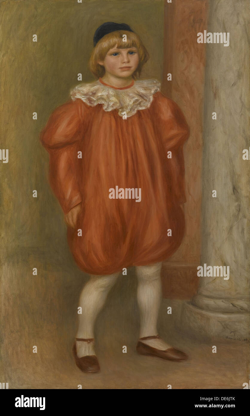 Claude Renoir in Clown Costume, 1909. Artist: Renoir, Pierre Auguste ...
