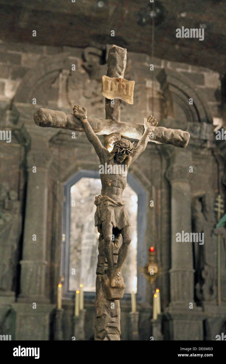 Wieliczka salt mine cross hi-res stock photography and images - Alamy
