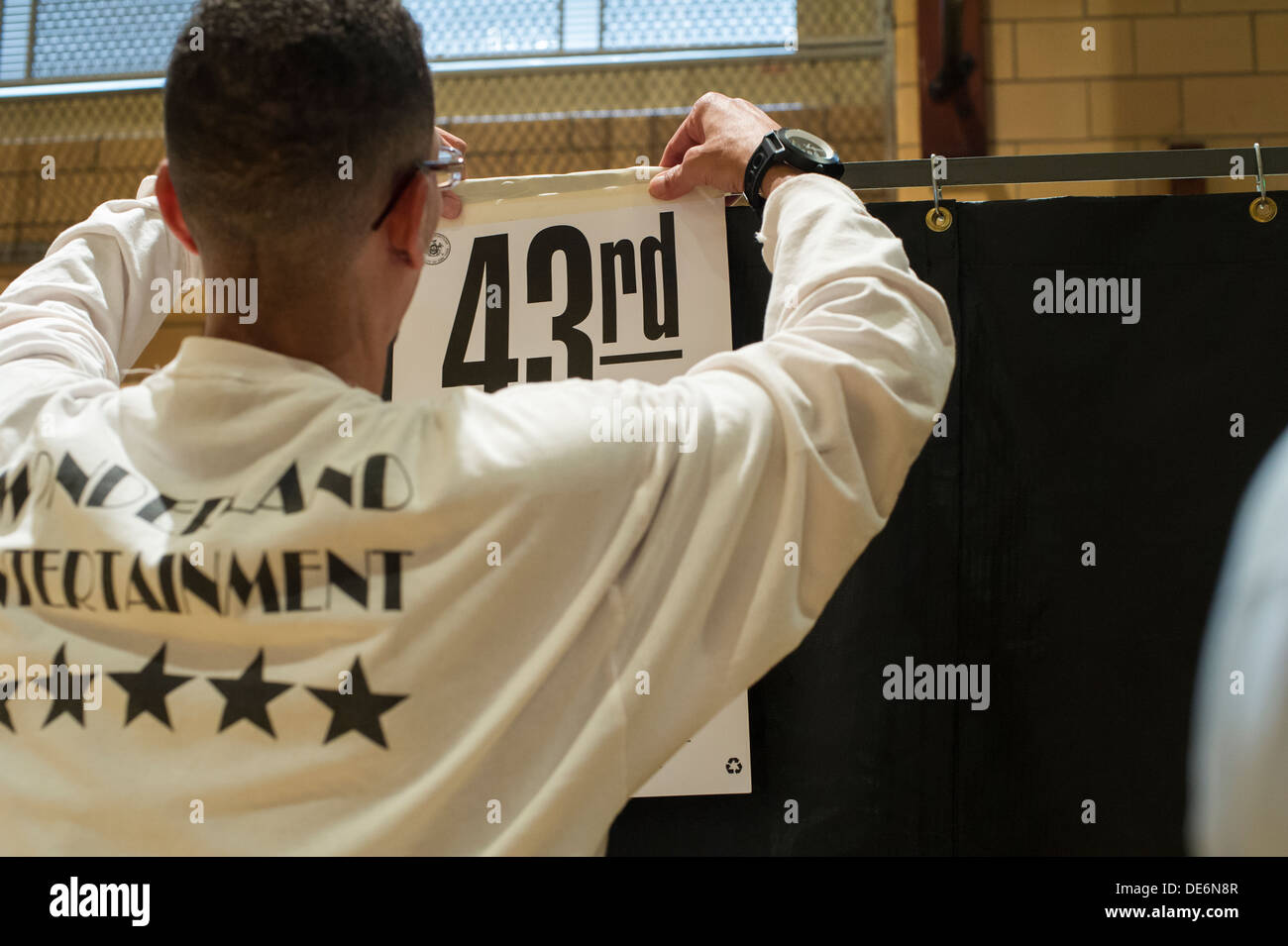New Yorkers vote on Primary Day in the gym of PS 33 in the New York ...
