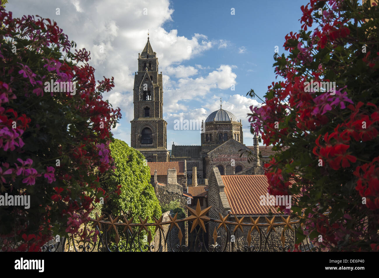 The Cathedral of Notre Dame du Puy in Le Puy-en-Velay in the Auvergne ...