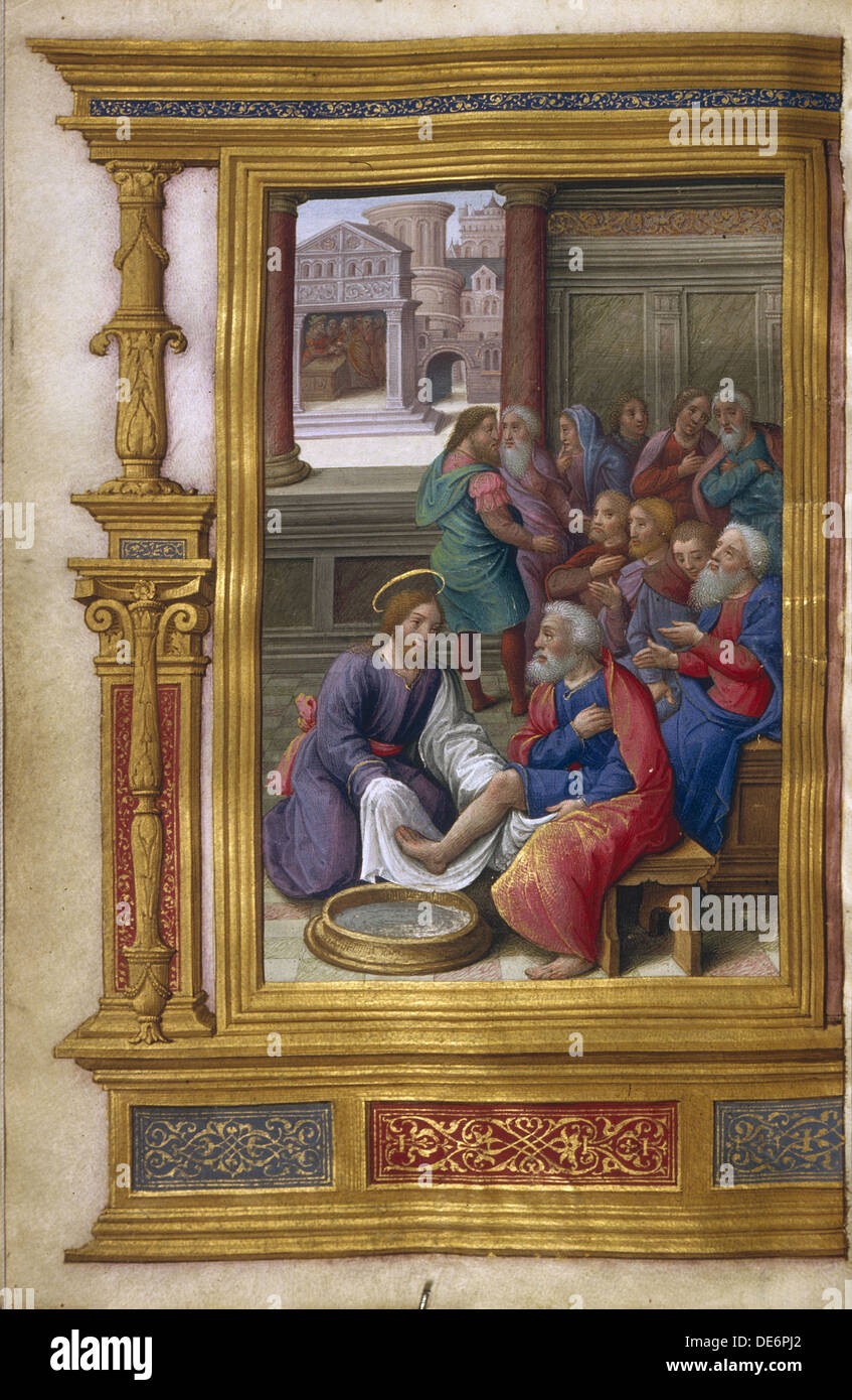 Christ Washing the Feet of the Apostles, 1500-1550. Artist: Master of ...