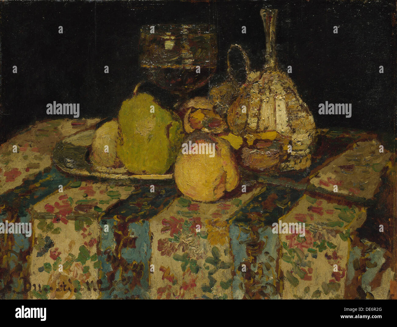 Still Life: Fruit, c. 1880. Artist: Monticelli, Adolphe-Thomas-Joseph ...