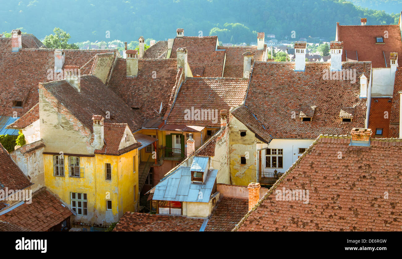 Medieval red old house hi-res stock photography and images - Alamy
