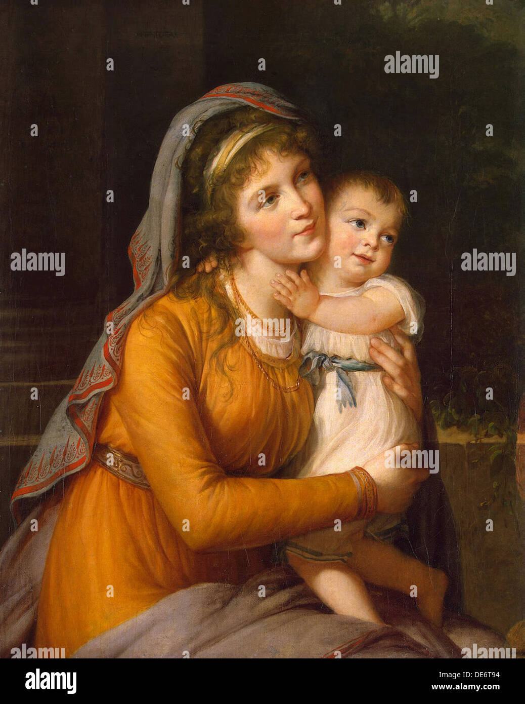 Portrait of Baroness Anna Sergeyevna Stroganova (1765-1824) with Her ...