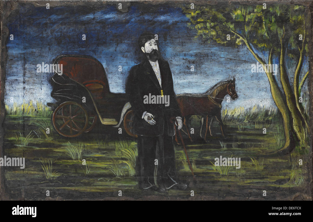 The Wealthy Merchant. Artist: Pirosmani, Niko (1862-1918 Stock Photo ...