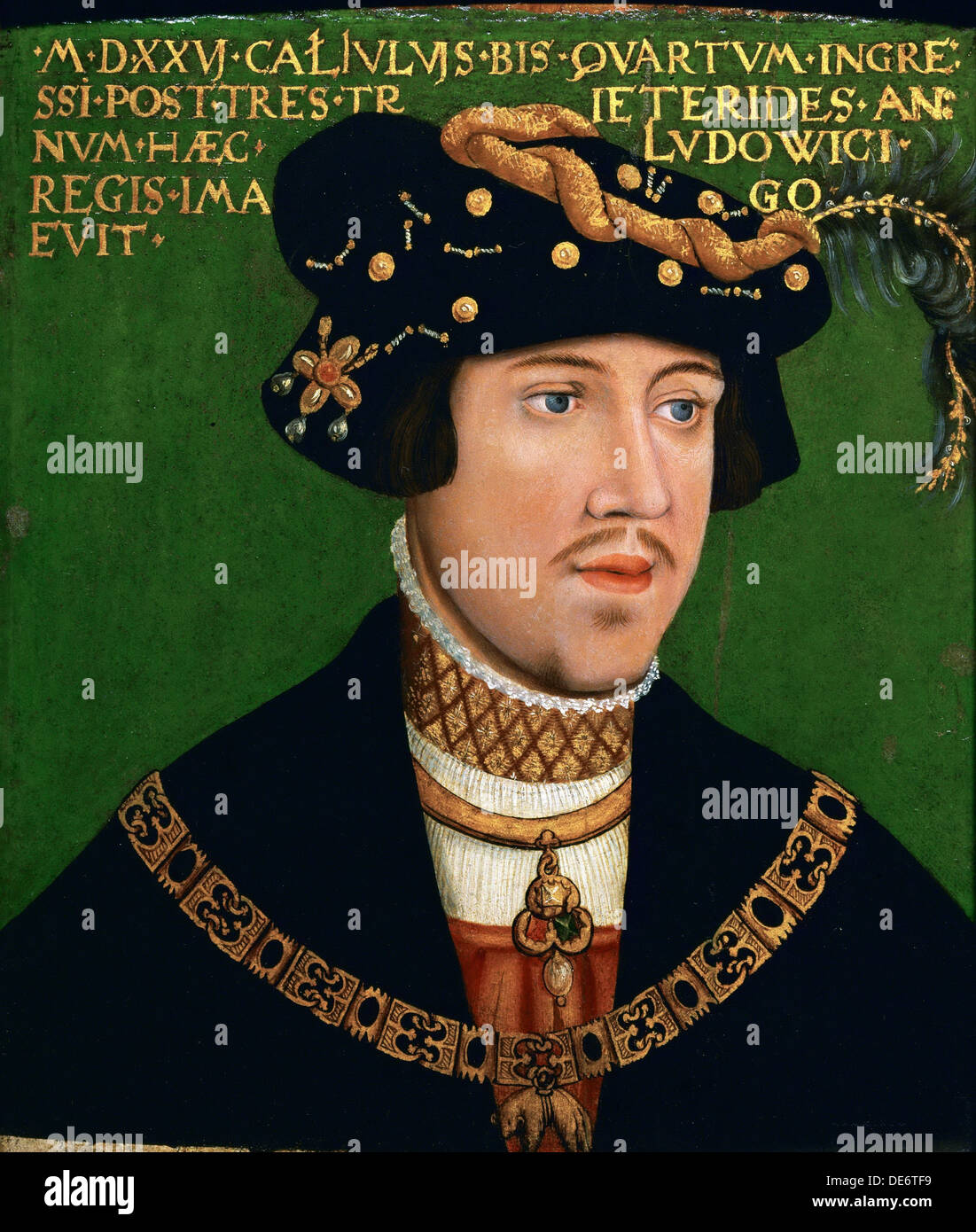 King Louis II of Hungary, ca 1522. Artist: Krell, Hans (?-ca 1586 Stock ...