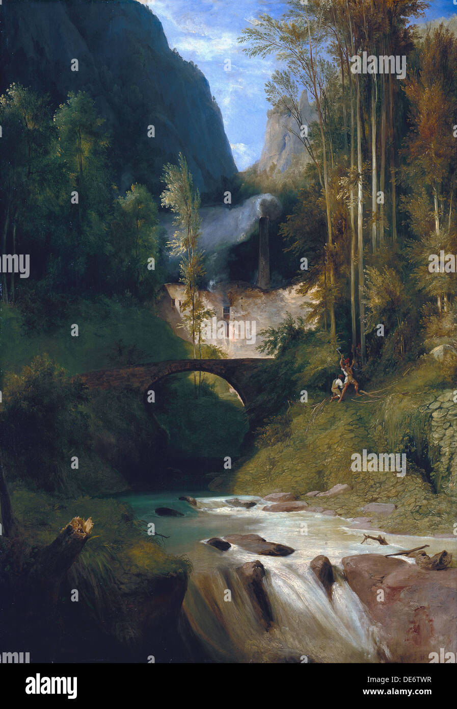 Gorge near Amalfi, 1831. Artist: Blechen, Carl (1798-1840 Stock Photo ...