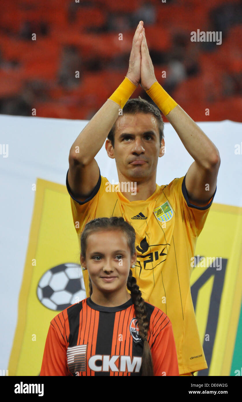 Marko Devic with girl during the match between Shakhtar (Donetsk) vs ...