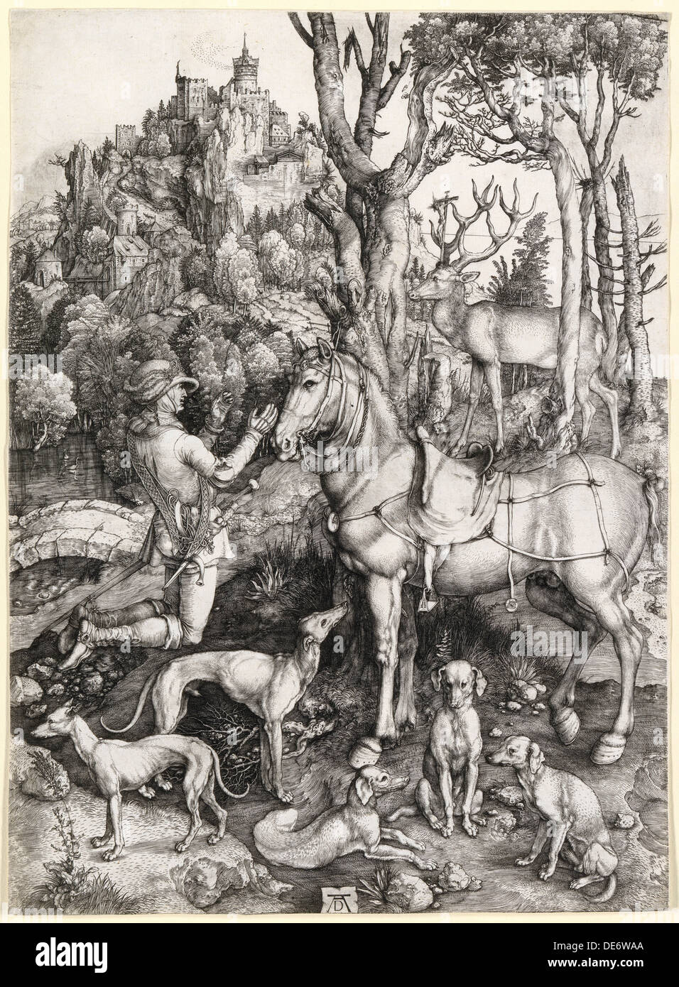 The Vision of Saint Eustace, c. 1501. Artist: Dürer, Albrecht (1471 ...