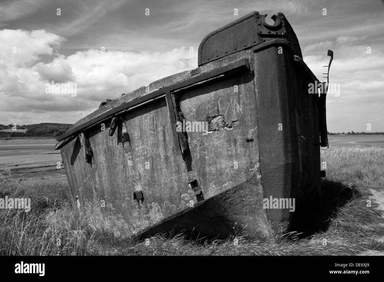 Purton Hulks ship graveyard on the banks of the River Severn in ...