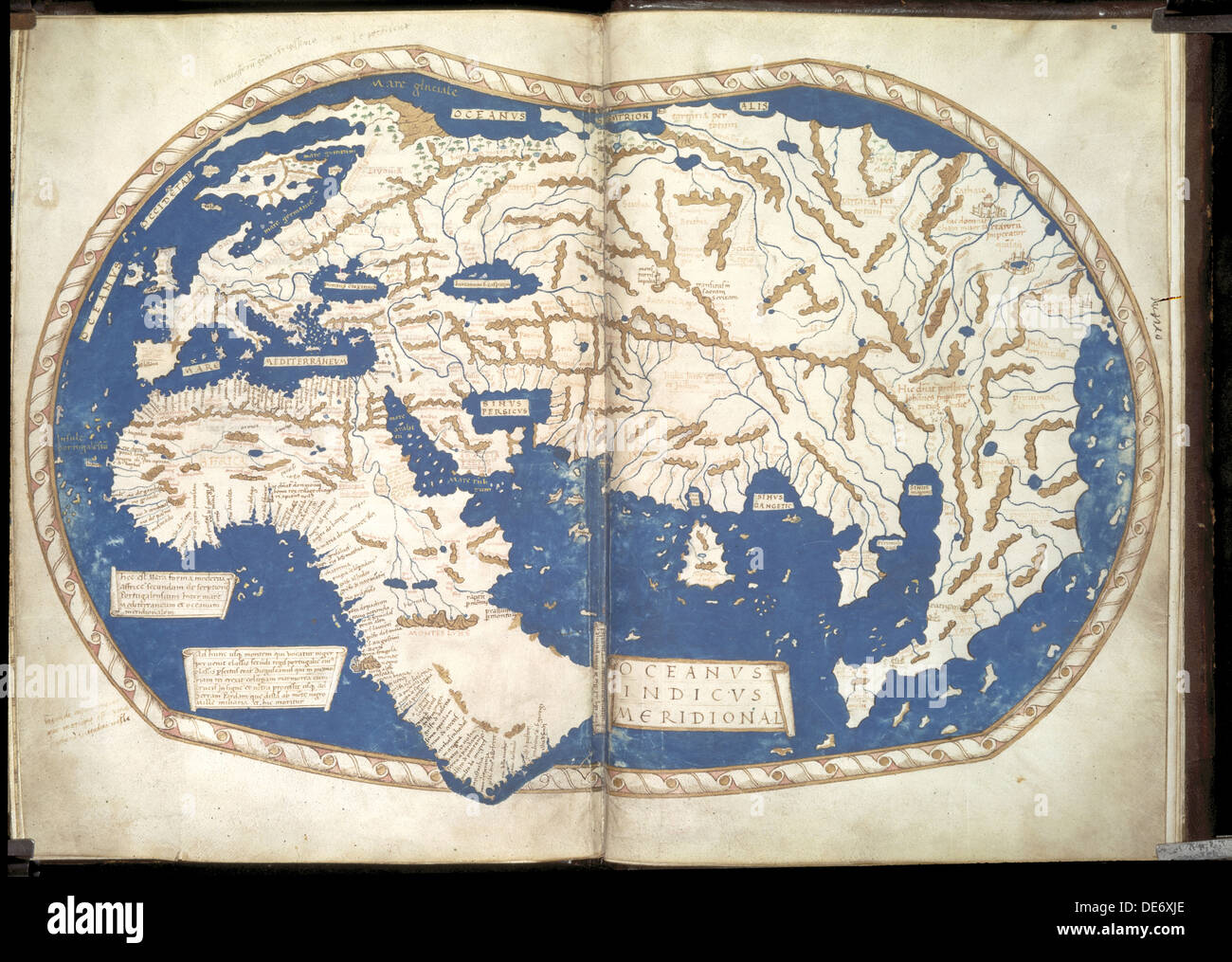 Map of the world, c. 1490. Artist: Martellus Germanus, Henricus (active ...