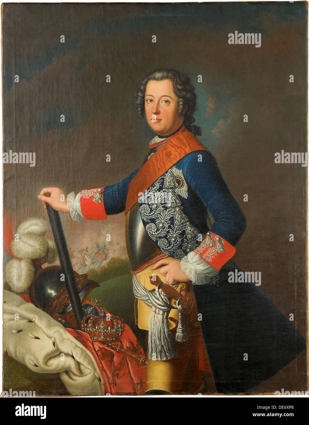 Frederick II of Prussia, 1743. Artist: Matthieu, David (1697-1756 Stock ...