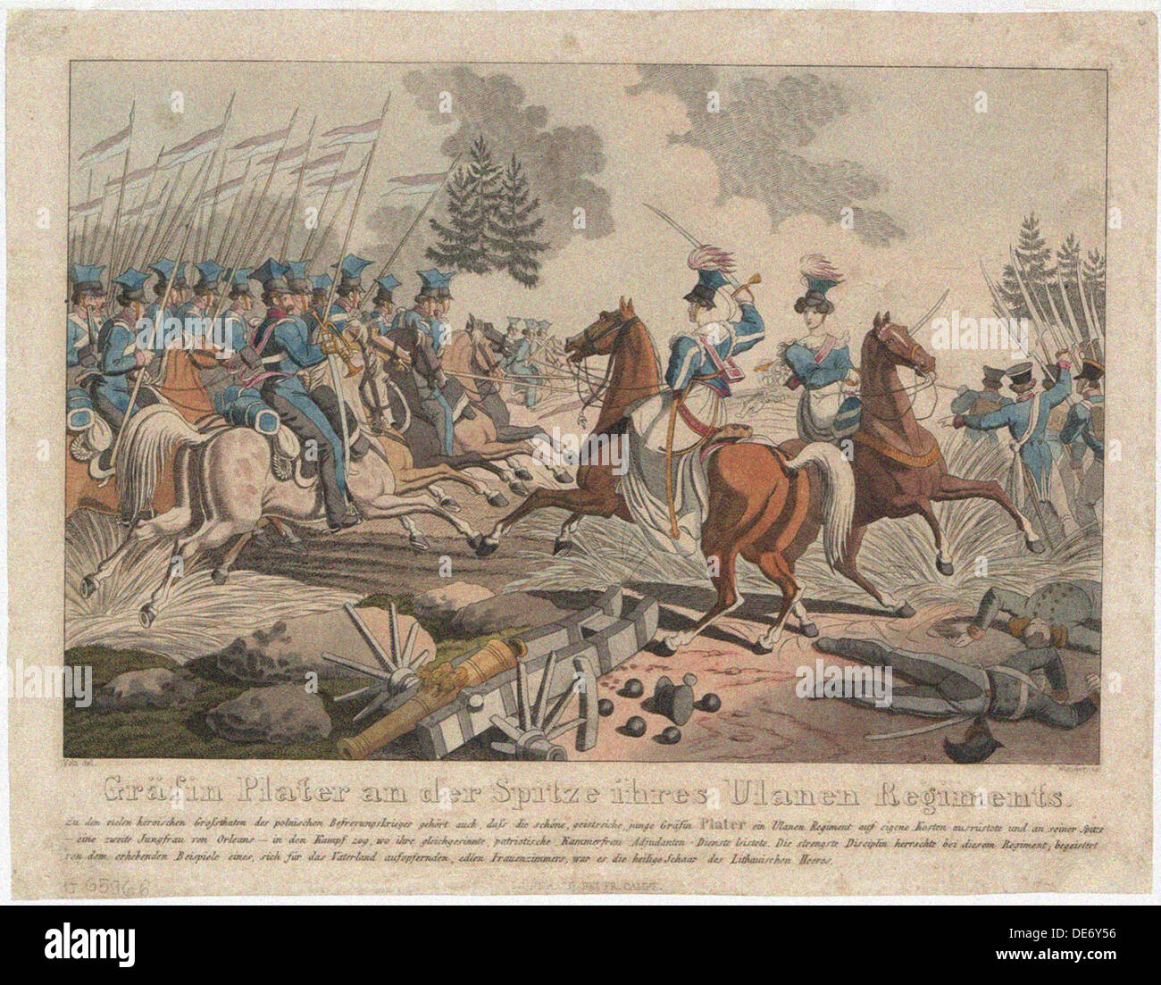 Emilia Plater in November uprising 1831. Artist: Wunder, Georg Benedikt ...