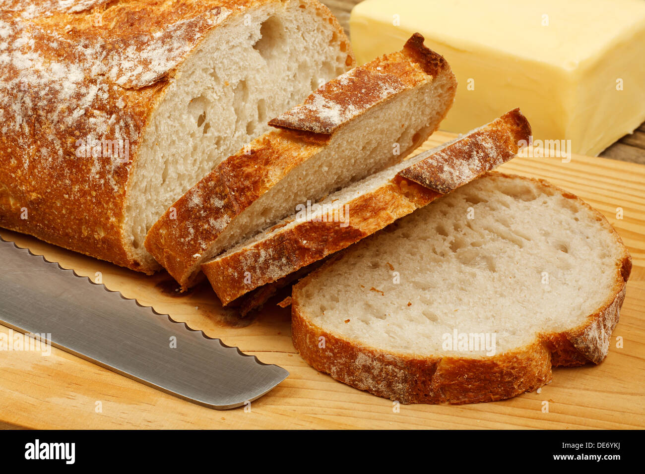 Crusty bread butter hi-res stock photography and images - Alamy