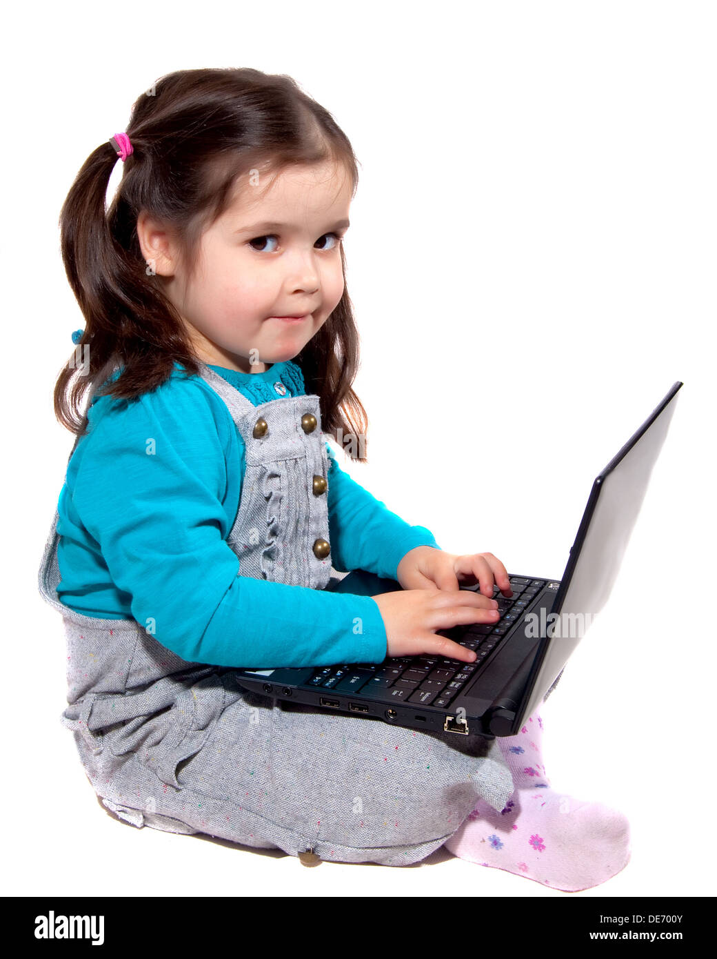 Typing girl Cut Out Stock Images & Pictures - Alamy