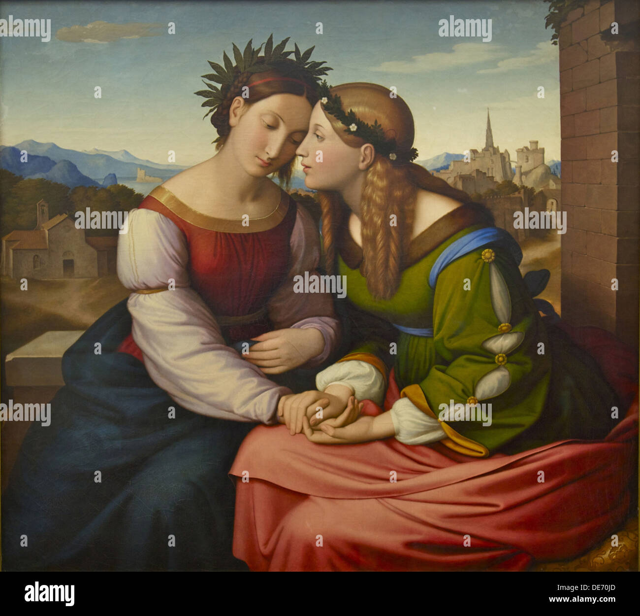 Italia and Germania (Sulamith and Mary), 1828. Artist: Overbeck, Johann ...