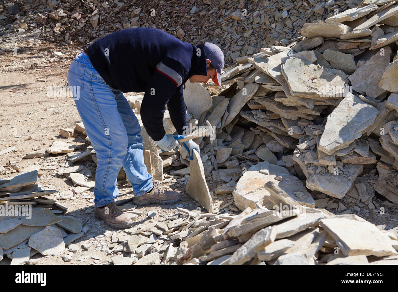 Granite quarry worker hi-res stock photography and images - Alamy