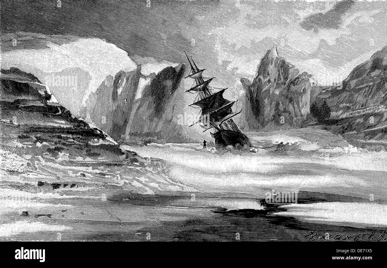 The Kane Expedition in the Ice of Smith Sound. Artist: Anonymous Stock ...