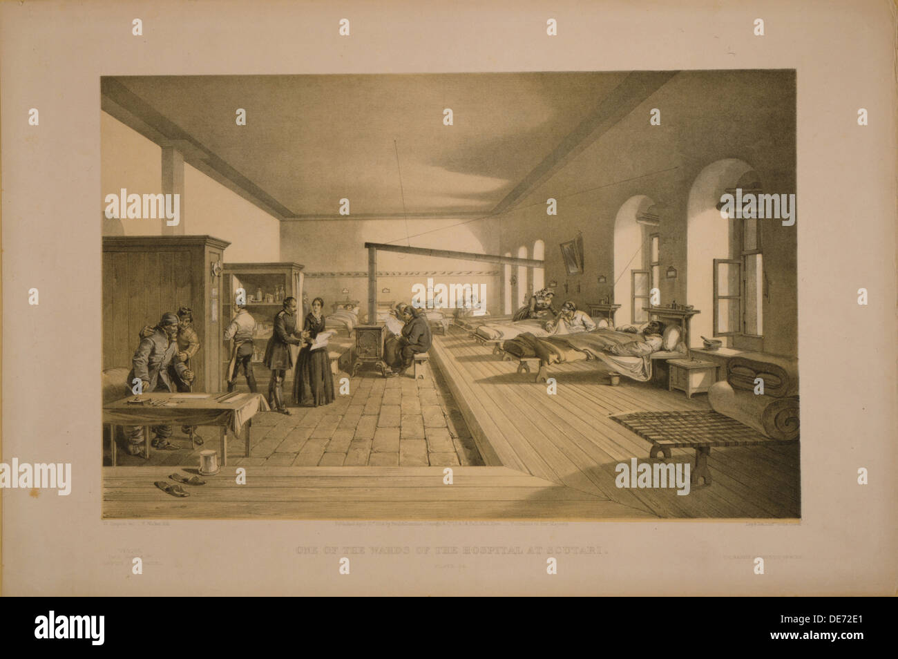 One of the wards of the hospital at Scutari, 1855. Artist: Simpson ...