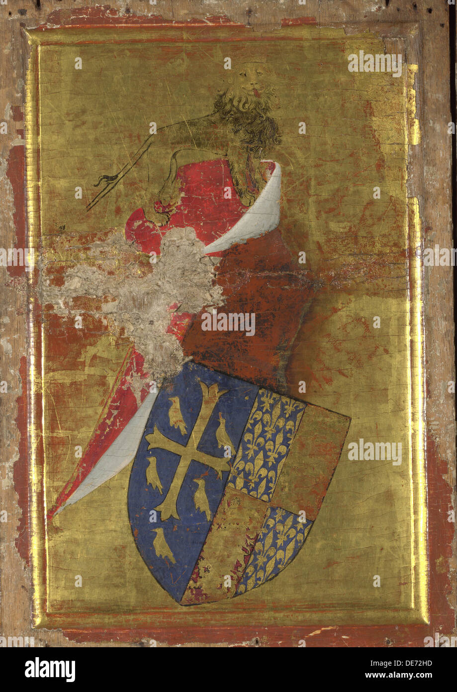 The coat of arms of Richard II of England (The outside panel of the ...