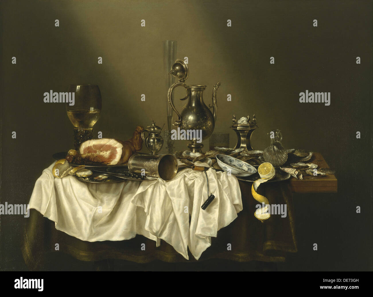 Banquet Piece with Ham, 1656. Artist: Heda, Willem Claesz (1594-1680 ...