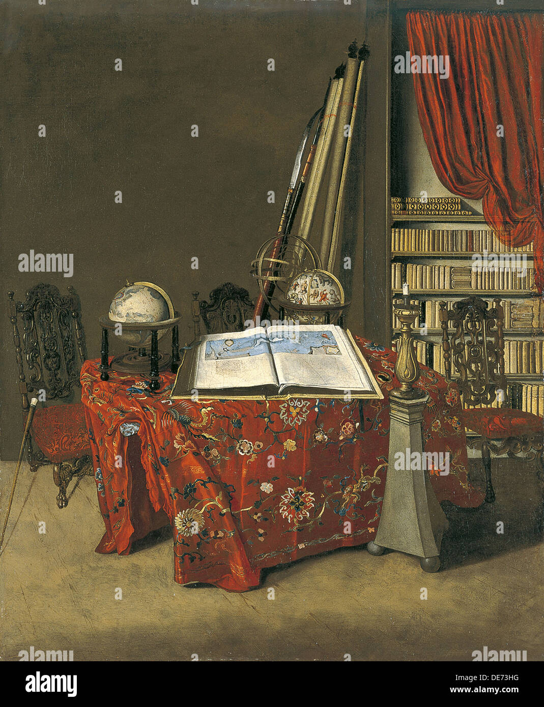 Corner of a Library, 1711. Artist: Heyden, Jan, van der (1637-1712 ...