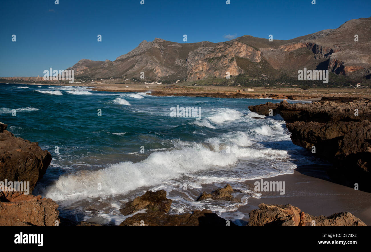 Cala Macari coastline near San vito lo Capo, Sicily Stock Photo - Alamy