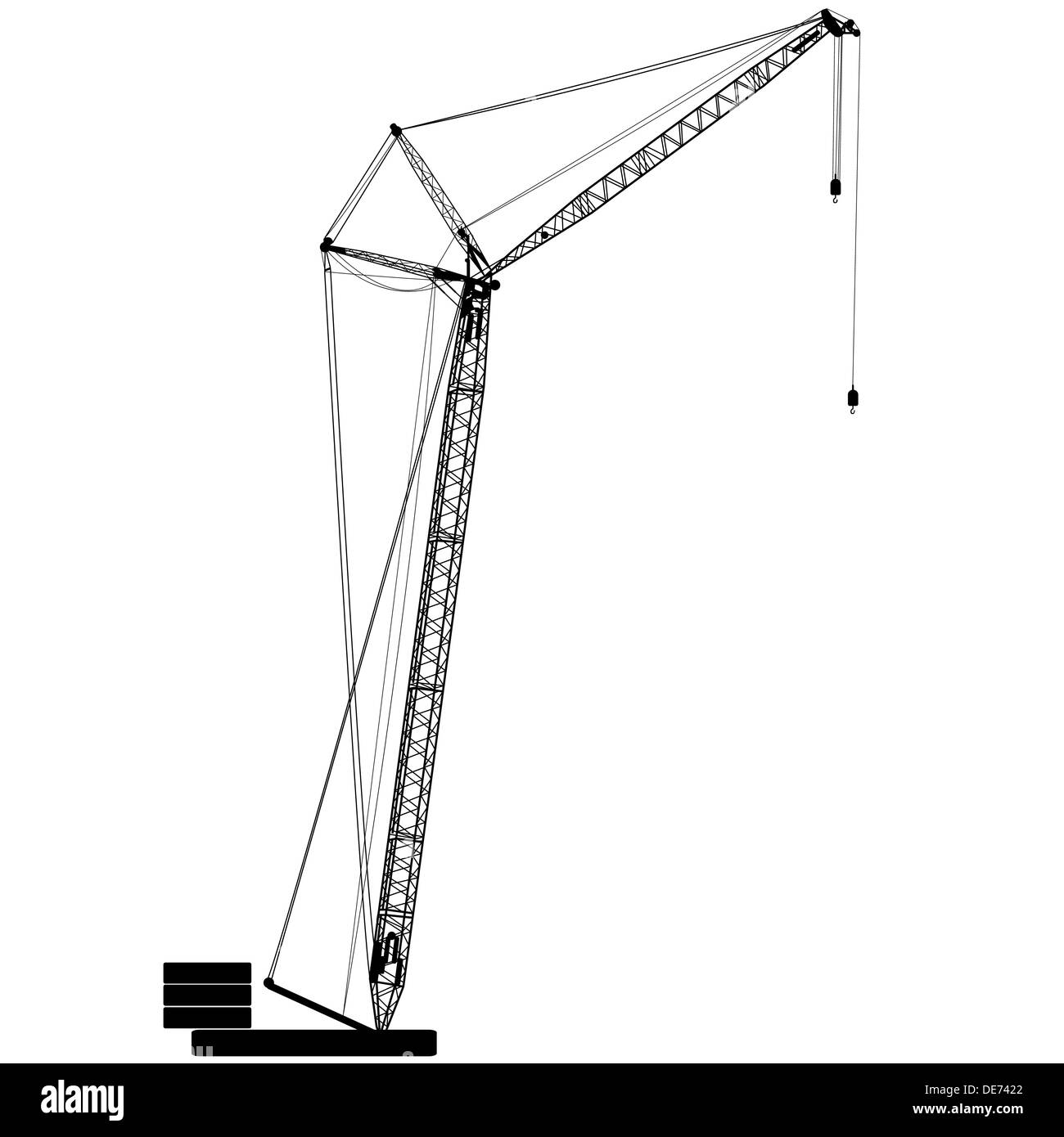 Construction site large building crane Cut Out Stock Images & Pictures ...