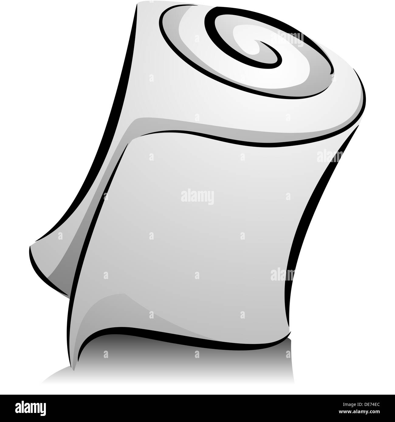 Illustration of Tissue Rolls in Black and White Stock Photo - Alamy