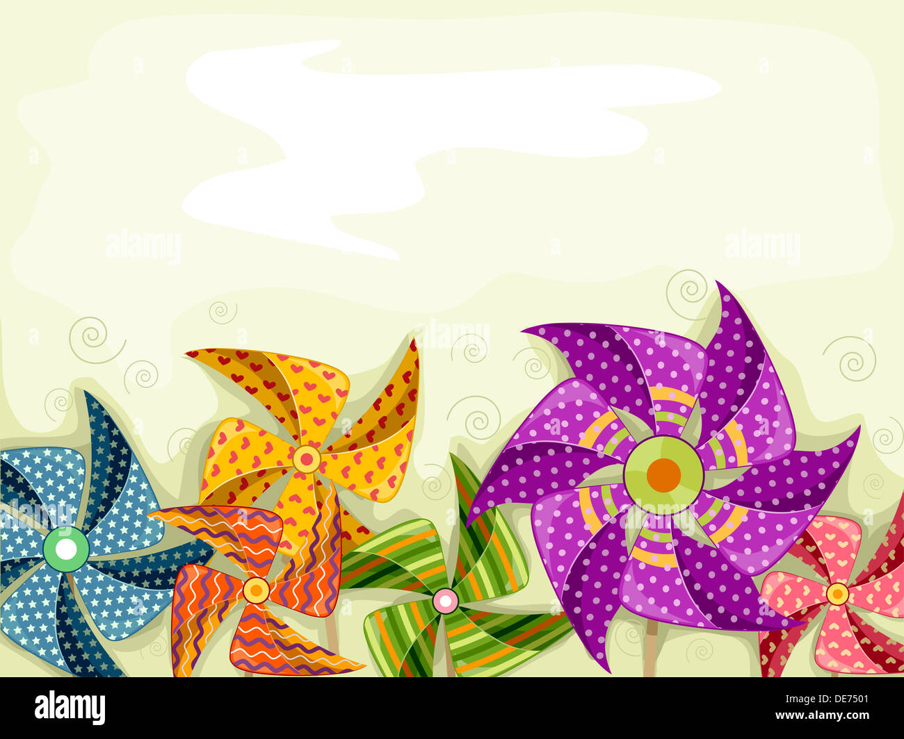Illustration of Pin Wheels Background Stock Photo - Alamy