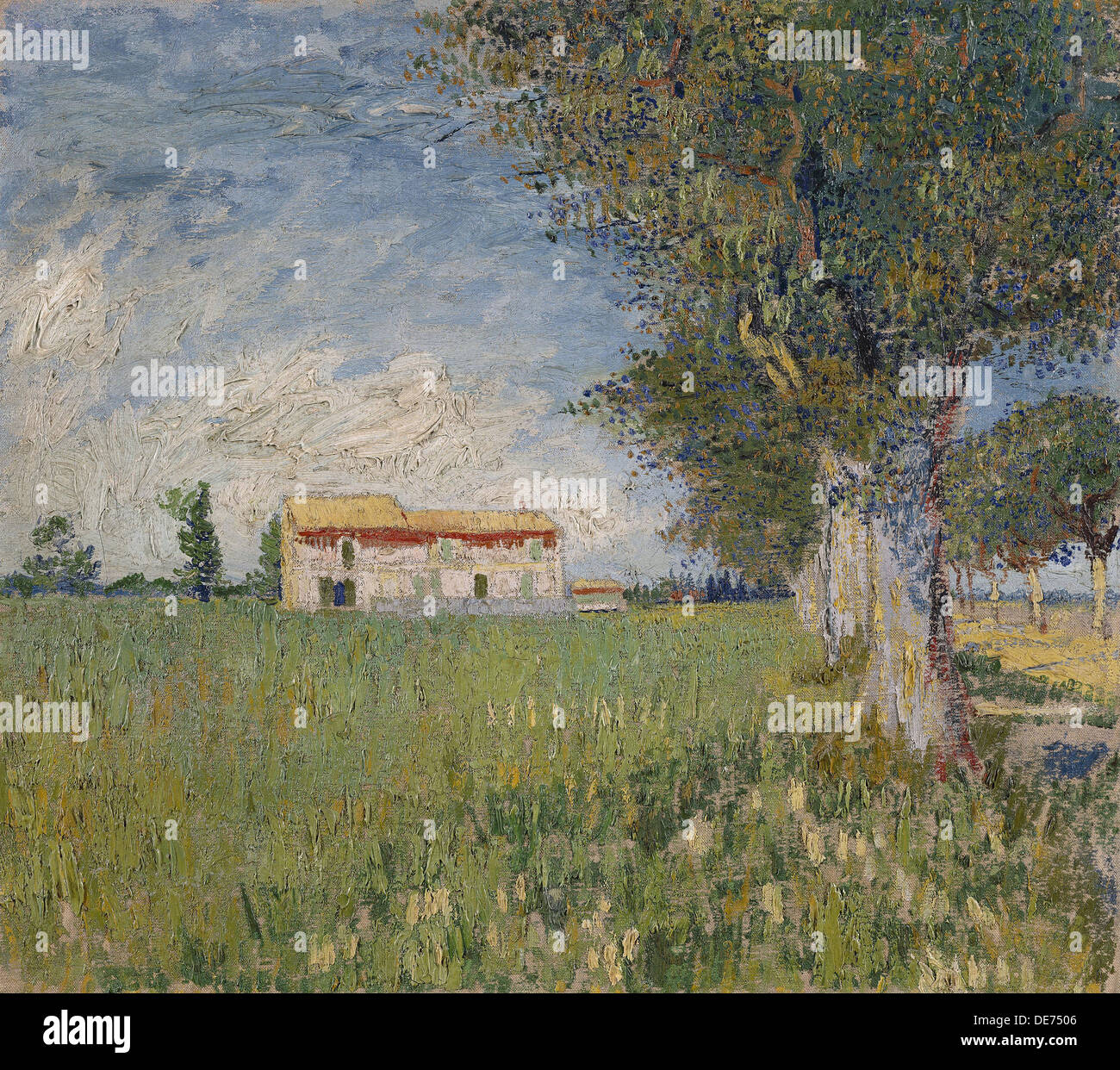 Farmhouse in a wheat field, 1888. Artist: Gogh, Vincent, van (1853-1890 ...