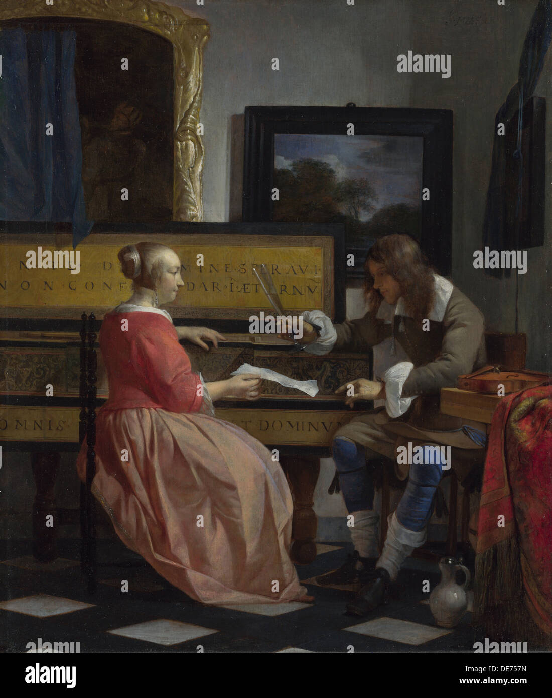 Lady at the virginal hi-res stock photography and images - Alamy