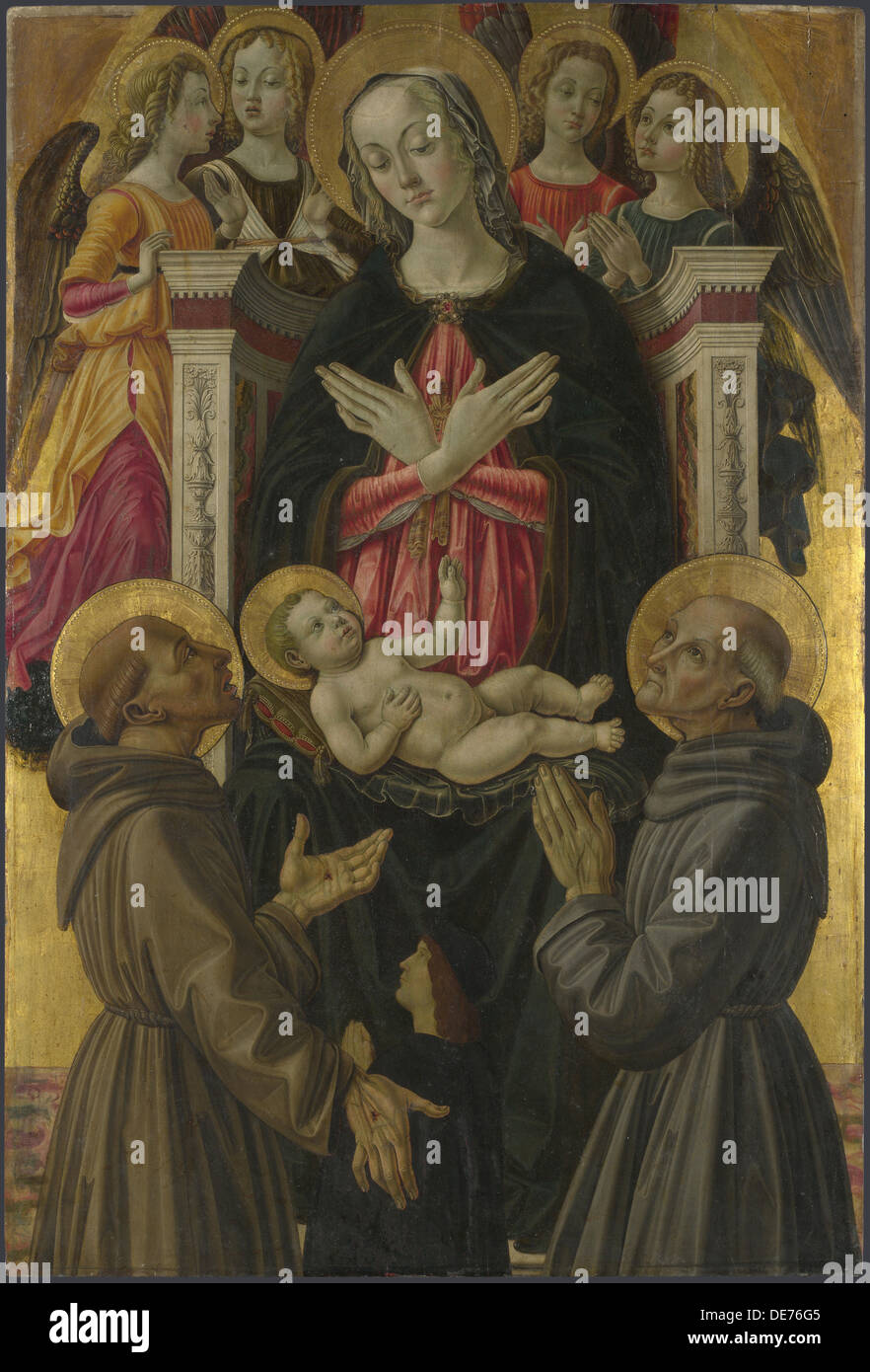 The Virgin and Child with Saints, Angels and a Donor (from Altarpiece ...