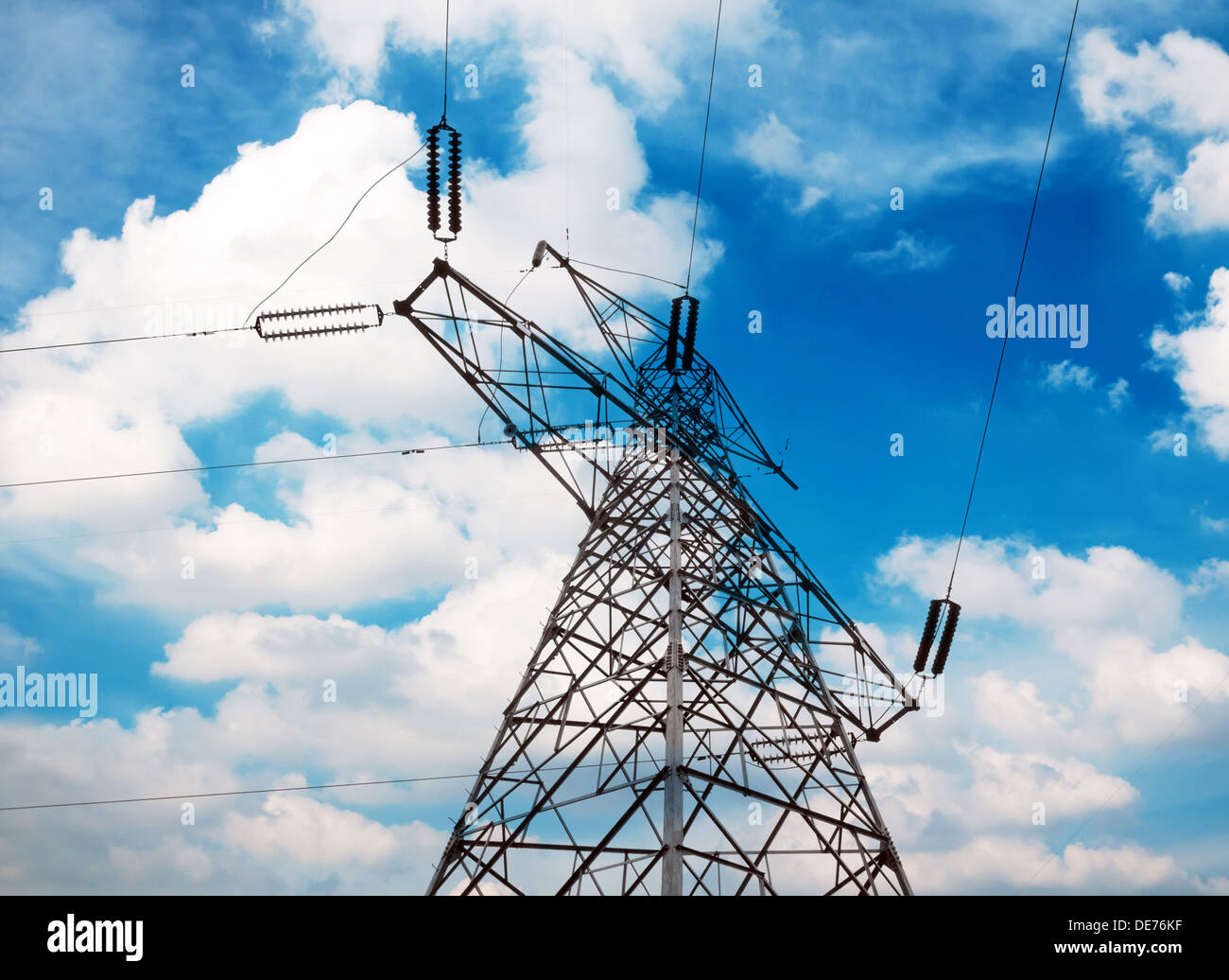 Power tower in the sky background Stock Photo - Alamy