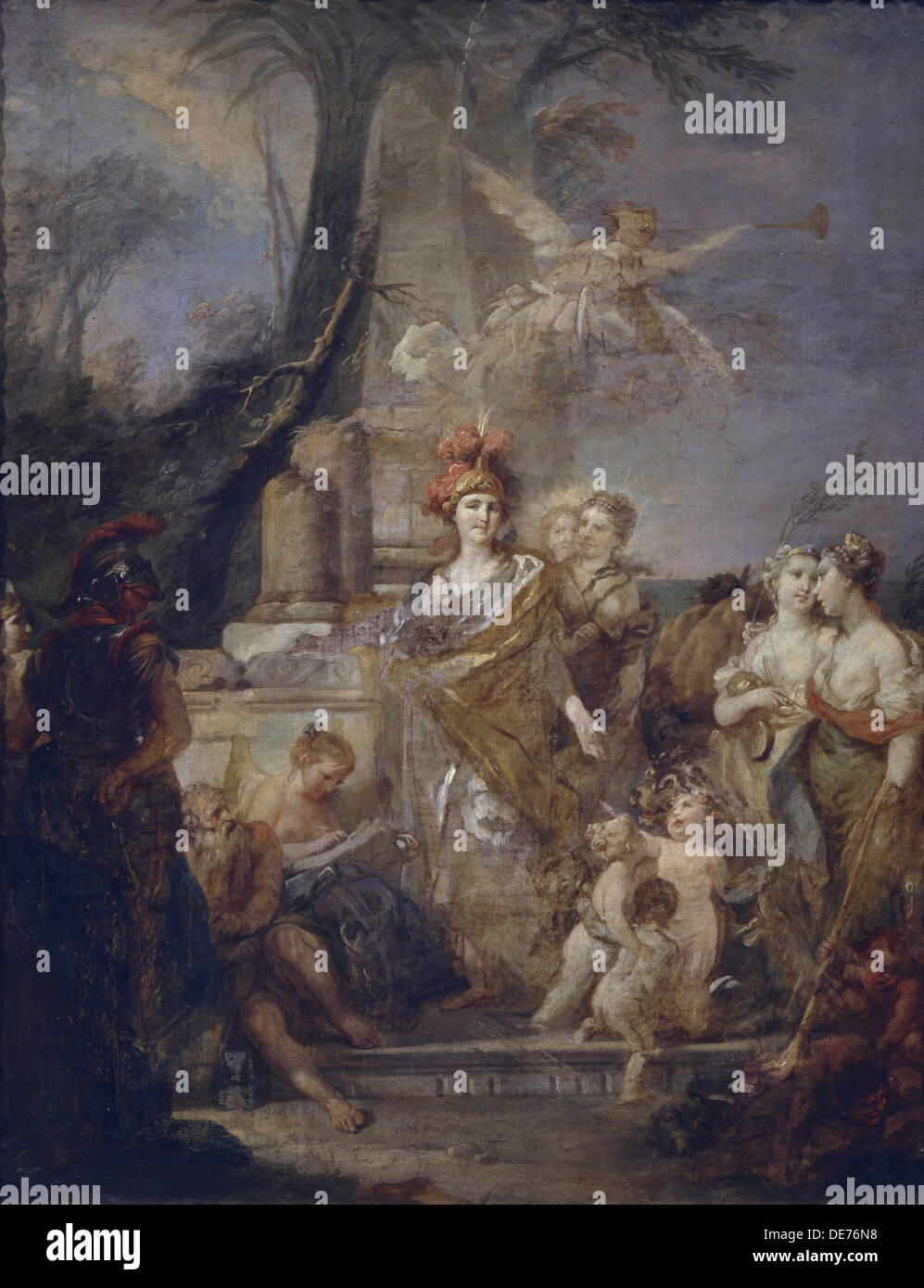 Catherine II as Minerva in the Circle of the Muses. Artist: Torelli ...