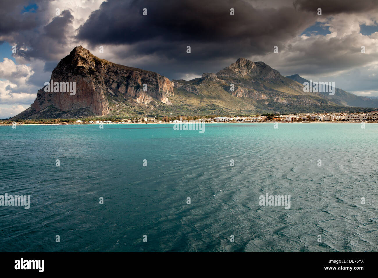 San vito lo Capo bay and Mount Monaco in the province of Trapani ...
